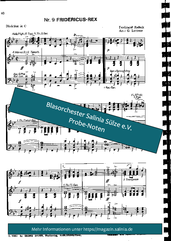 Fridericus REX arr. Lotterer